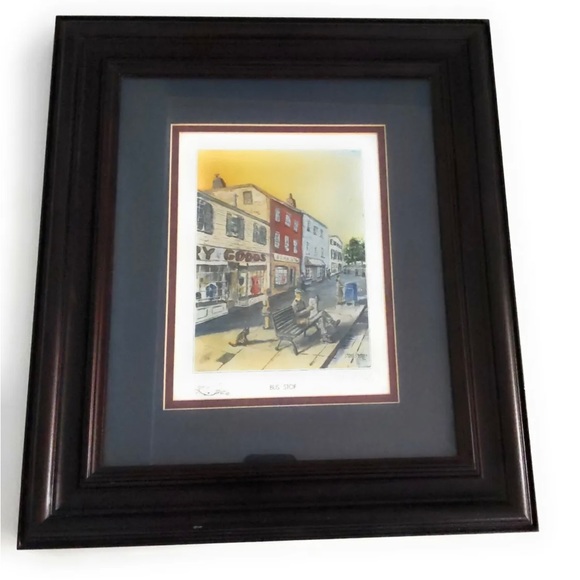 steve statzer | Art | Steve Statzer Bus Stop Print Signed Framed 994 ...
